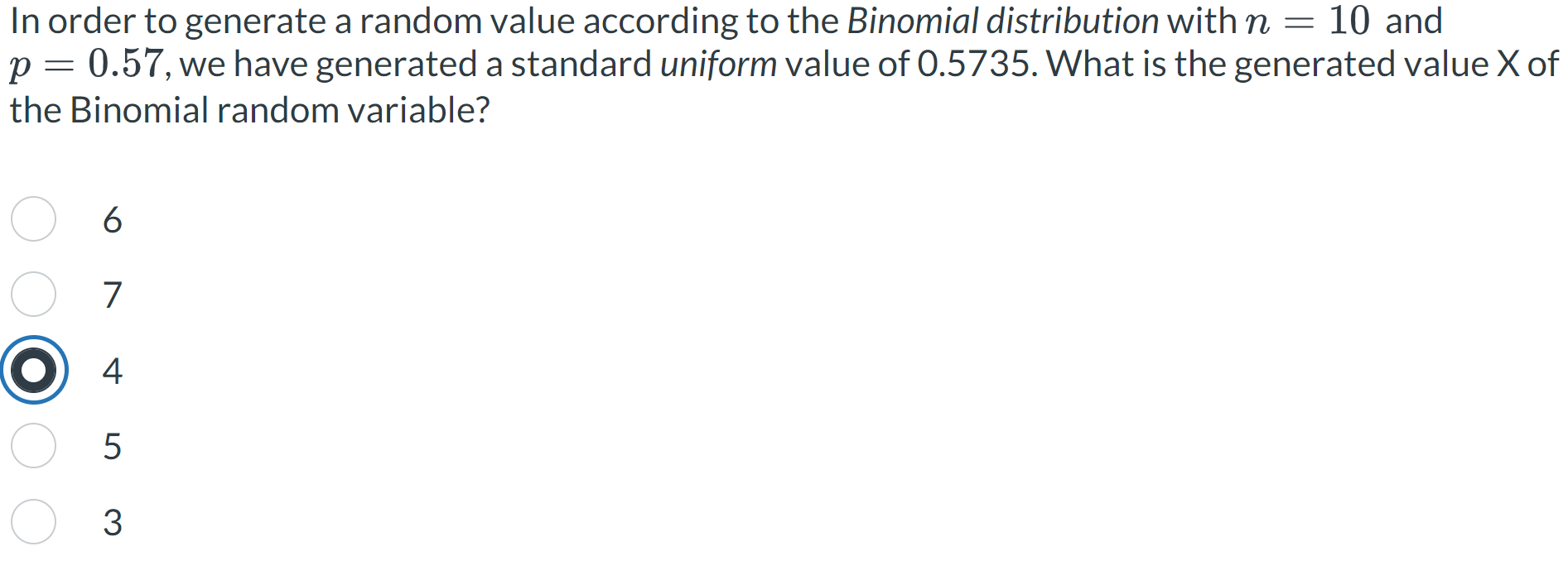 Solved In order to generate a random value according to the | Chegg.com