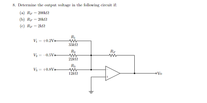 Solved 6. Determine the resulting output voltage range of | Chegg.com