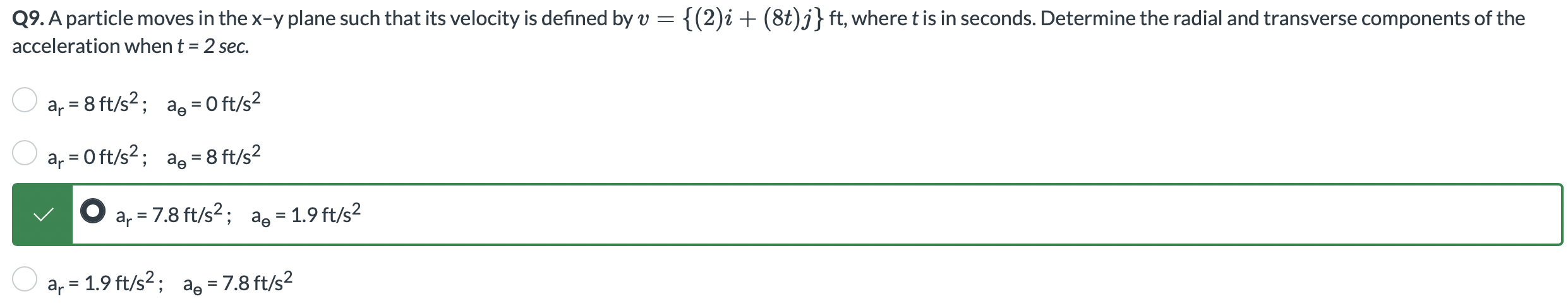 Solved Q9. A particle moves in the x−y plane such that its | Chegg.com