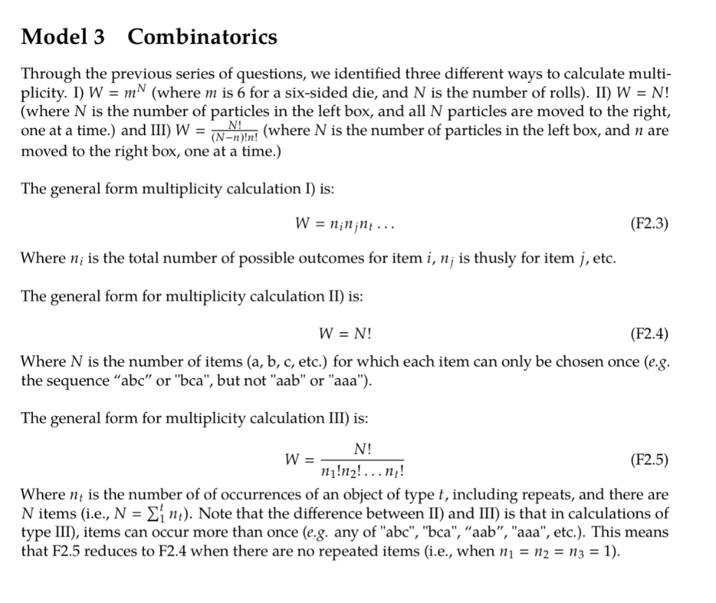 Solved Model 3 Combinatorics Through the previous series of | Chegg.com