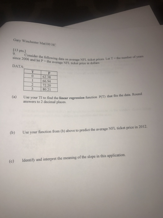 Solved Gary Winchester Mat100 HC 113 pts.] 9 since 2006 and | Chegg.com