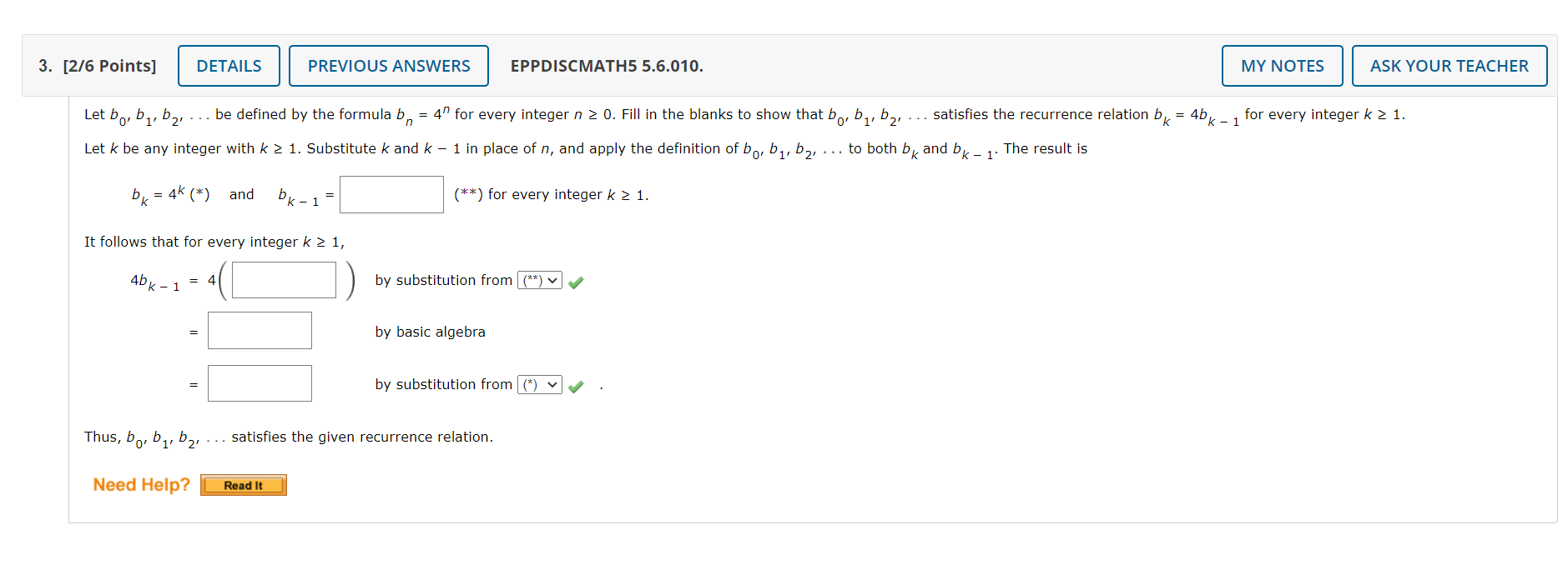 Solved 3. [2/6 Points] DETAILS PREVIOUS ANSWERS EPPDISCMATH5 | Chegg.com