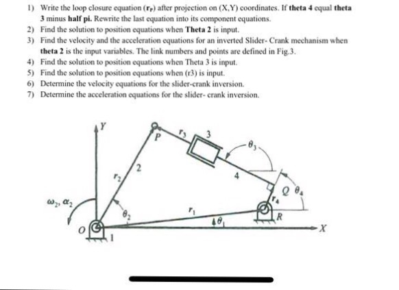 Solved 1 Write the loop closure equation (re) after | Chegg.com