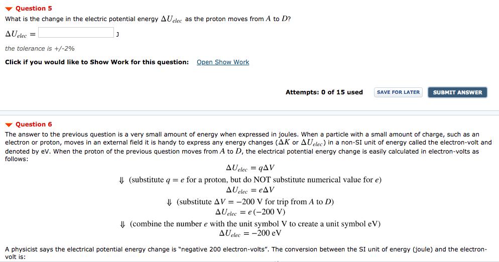 Solved Question 2 Let's calculate the potential difference | Chegg.com