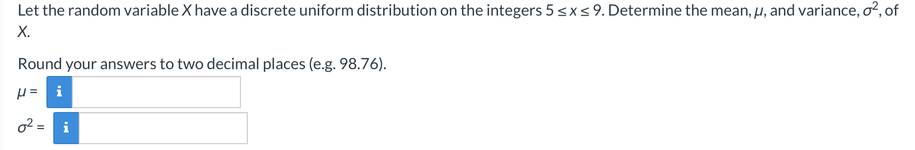Solved Let the random variable X have a discrete uniform | Chegg.com