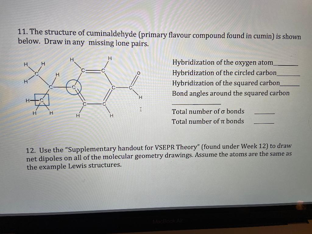Solved need in 10mins plz The structure of cuminaldehyde | Chegg.com