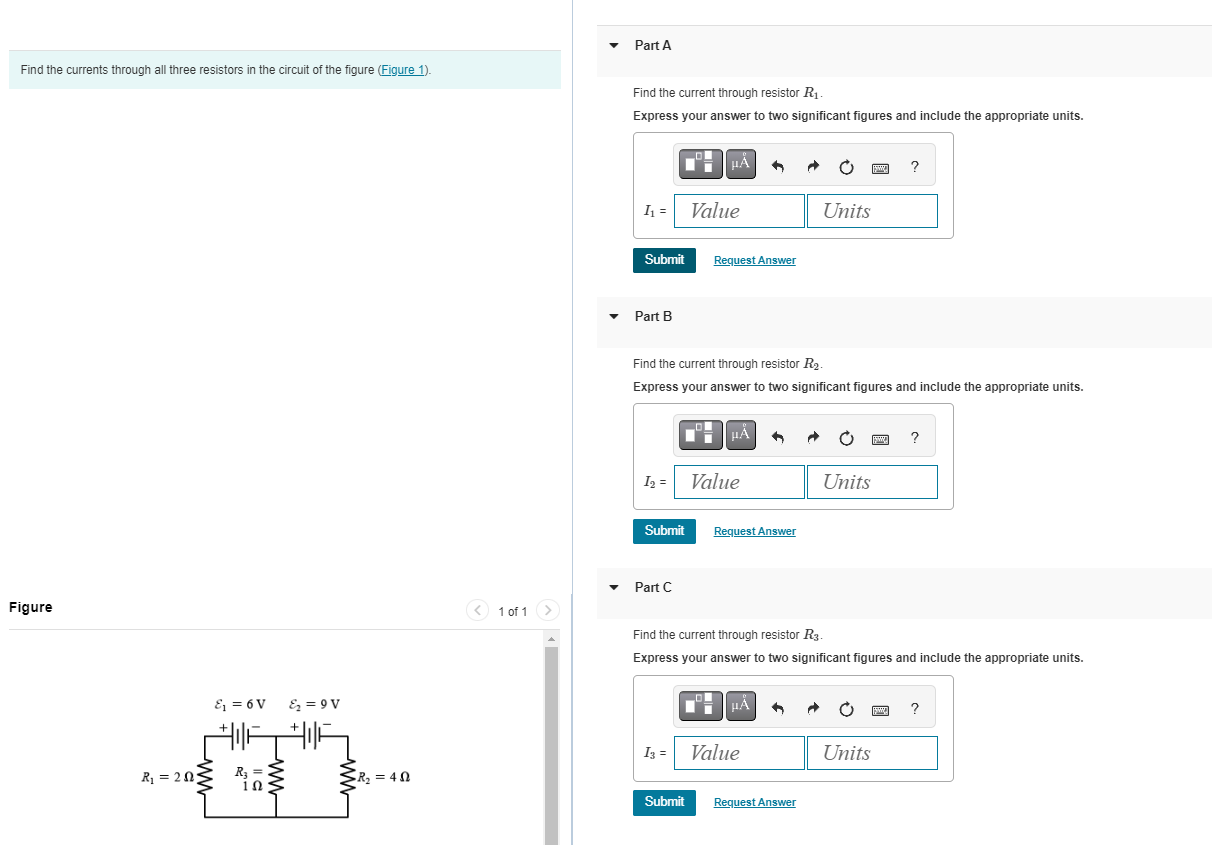 Find the currents through all three resistors in the | Chegg.com