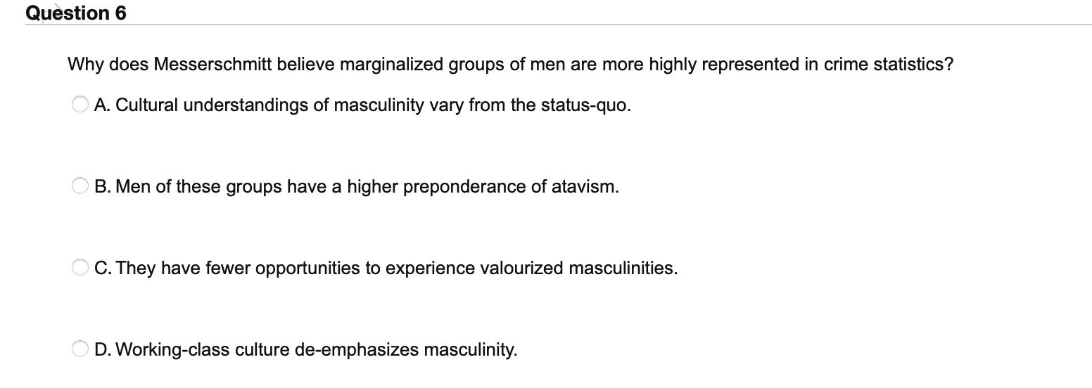 Why does Messerschmitt believe marginalized groups of | Chegg.com