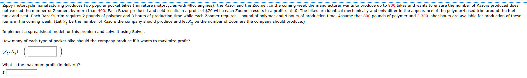 Solved Please help. Please don't ask me to use solver or | Chegg.com