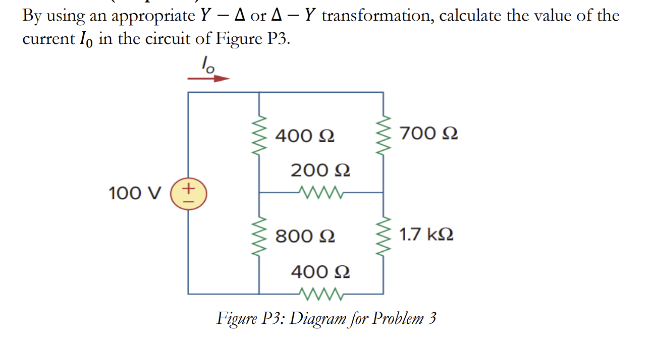 Solved By using an appropriate Y−Δ or Δ−Y transformation, | Chegg.com