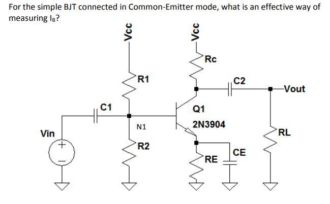 Solved For the simple BJT connected in Common-Emitter mode, | Chegg.com