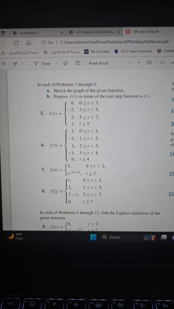 In each of Problems 5 through 8 : a. Sketch the graph | Chegg.com