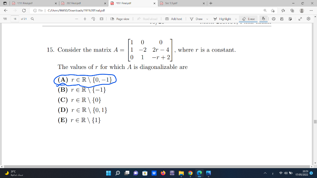 Solved The correct answer is A, as shown, but I hope that | Chegg.com