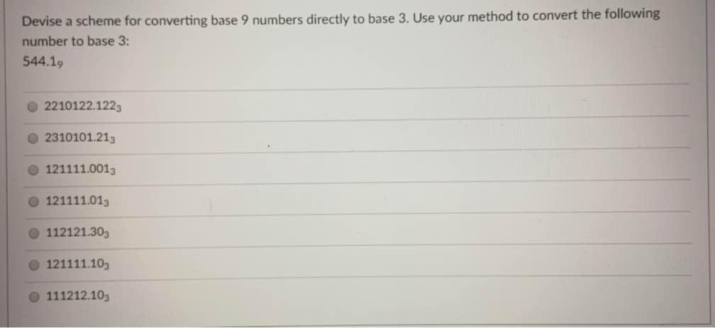 Solved Devise a scheme for converting base 9 numbers | Chegg.com