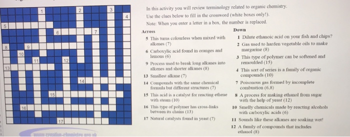 Solved related to organic chemistry In this activity you | Chegg.com