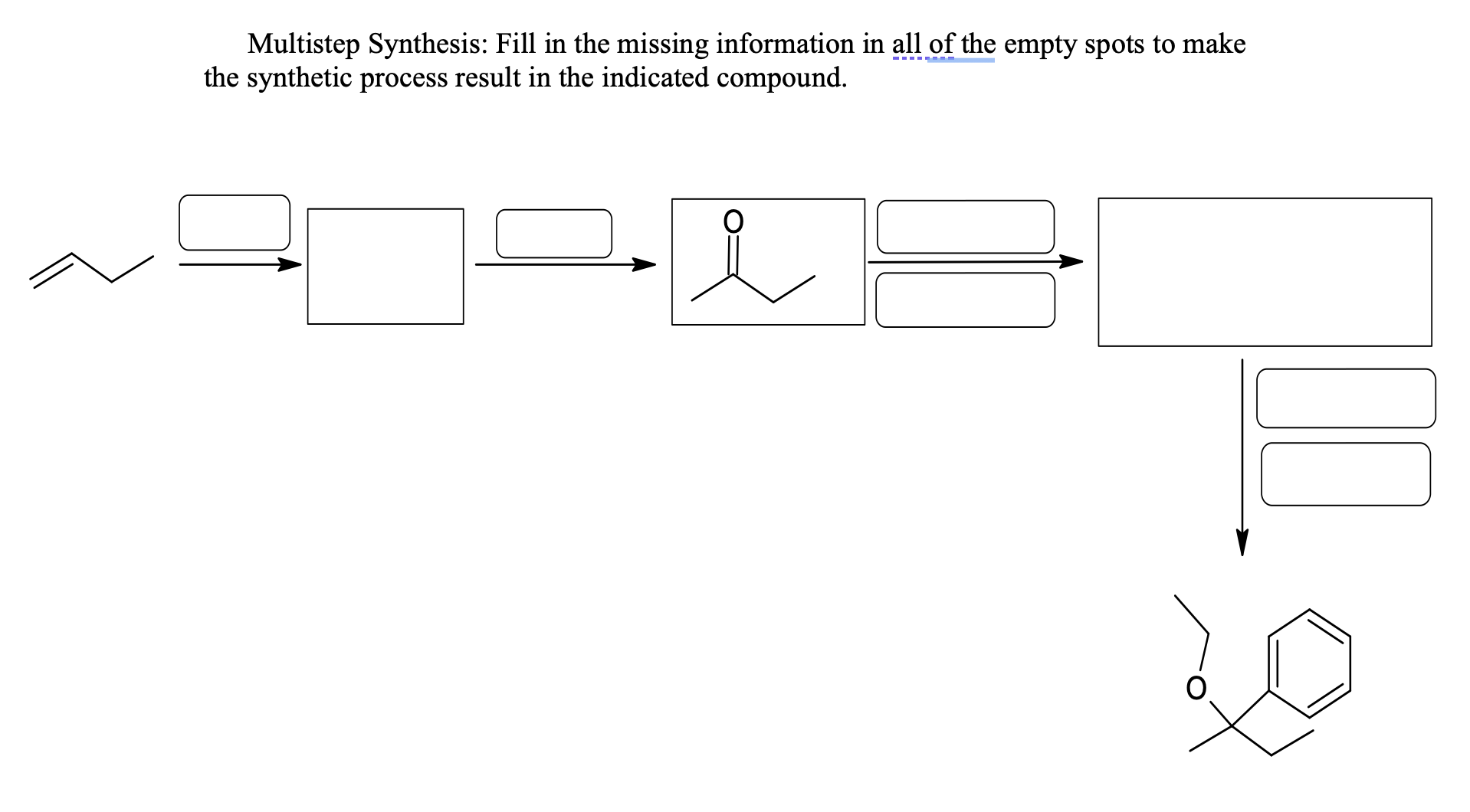 Solved Multistep Synthesis: Fill in the missing information | Chegg.com