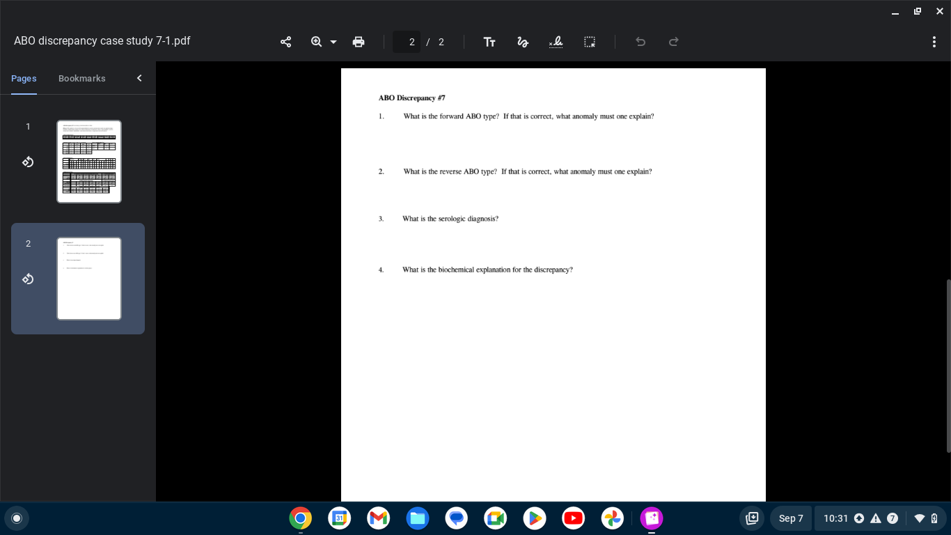 Solved ABO Discrepancy \#7 1. What is the forward ABO type? | Chegg.com