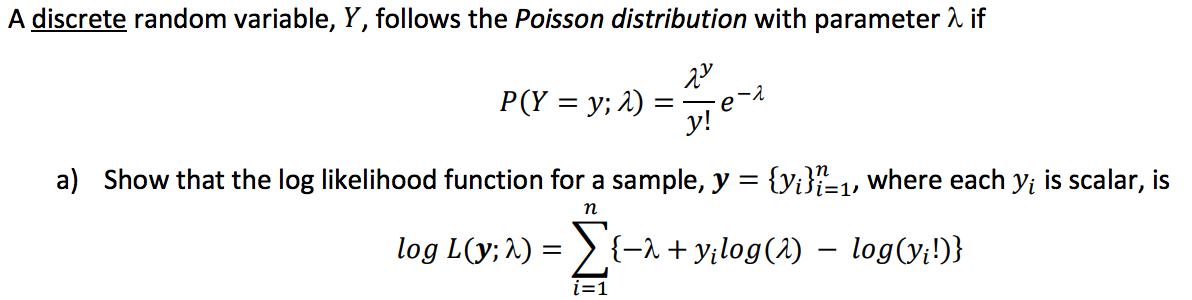 Solved A discrete random variable, Y, follows the Poisson | Chegg.com