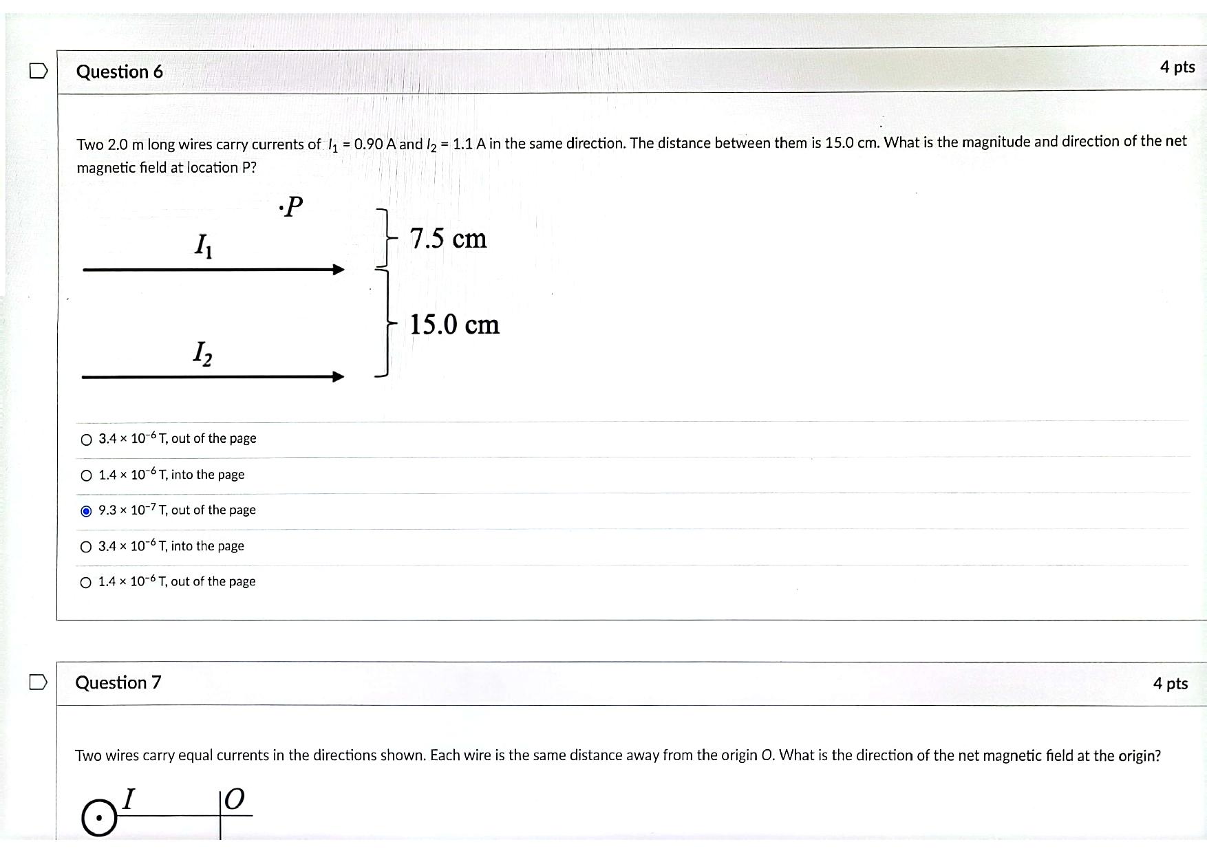 Solved Two \\( 2.0 \\mathrm{~m} \\) long wires carry | Chegg.com