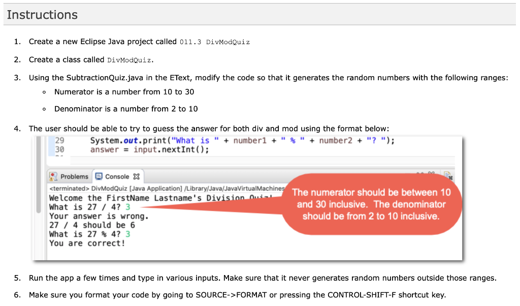 Solved Instructions 1 Create A New Eclipse Java Project 9593