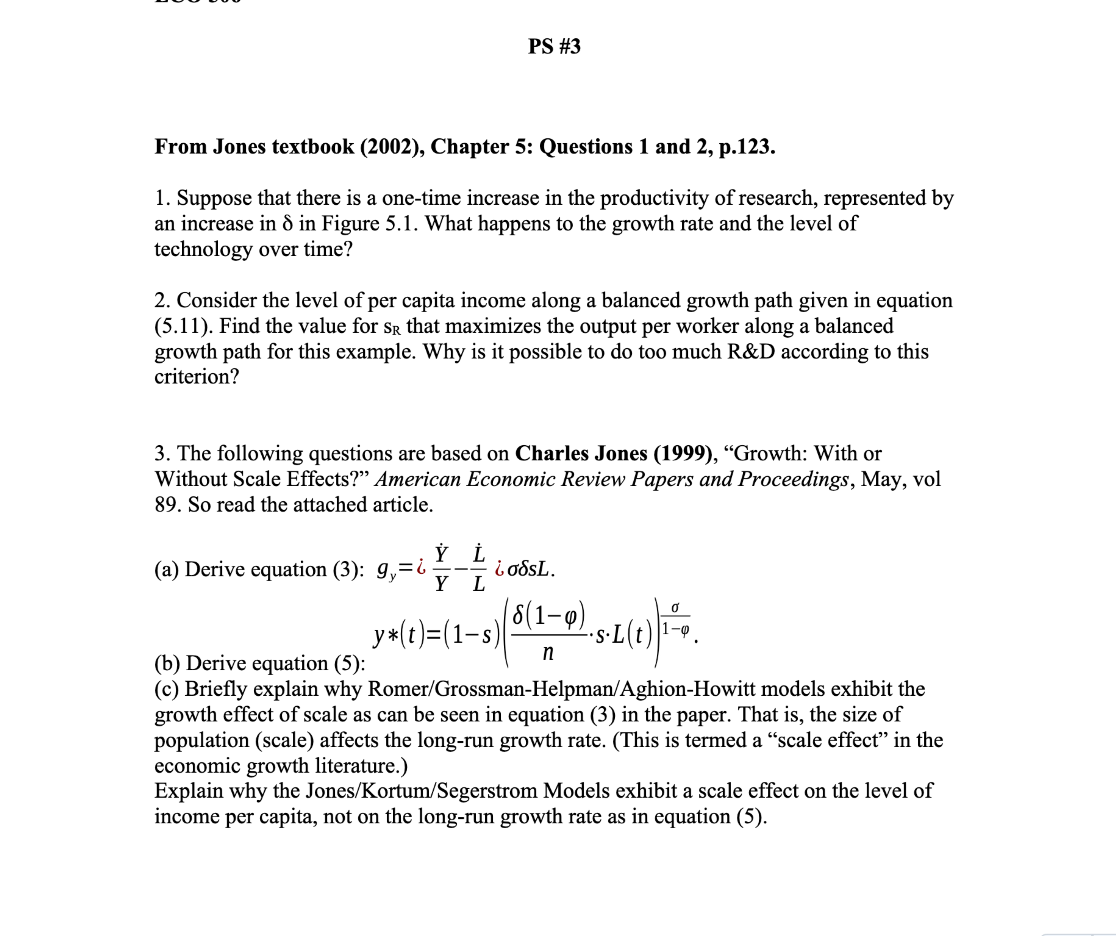 Solved From Jones textbook (2002), ﻿Chapter 5: Questions 1 | Chegg.com