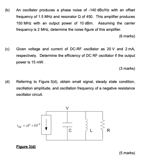 (b) An oscillator produces a phase noise of -140 | Chegg.com