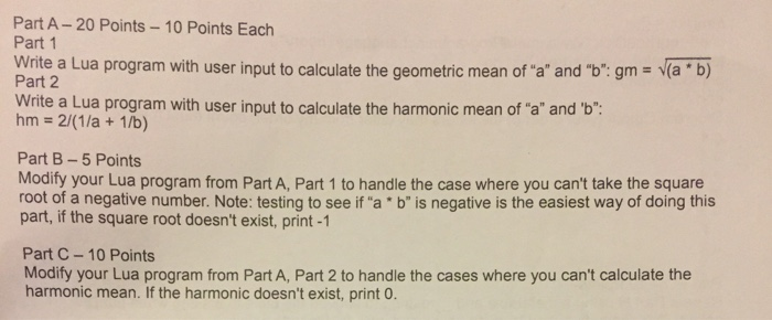 Solved Lua Functions with comments | Chegg.com