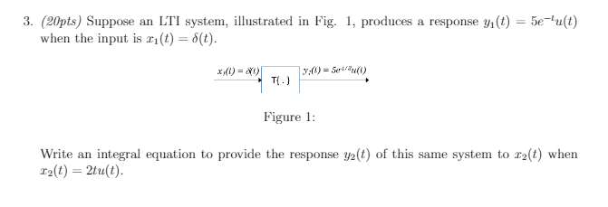 Solved 3. (20pts) Suppose an LTI system, illustrated in Fig. | Chegg.com