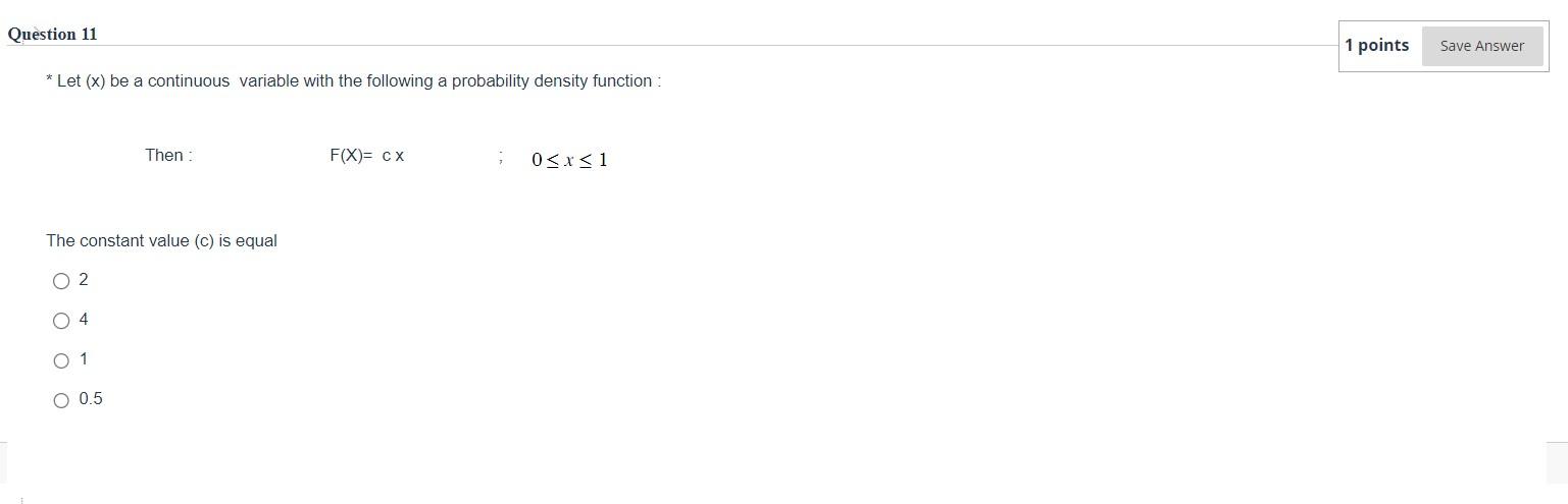 Solved ∗ Let (x) be a continuous variable with the following | Chegg.com