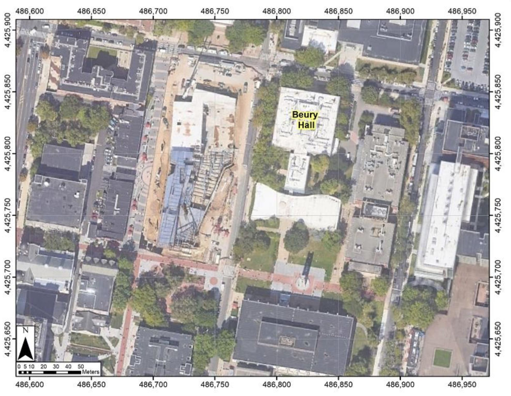 Solved What is the UTM location of Beury Hall's north | Chegg.com