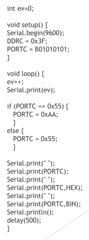 Solved Inserted LED to anywhere of PORT-C is always | Chegg.com