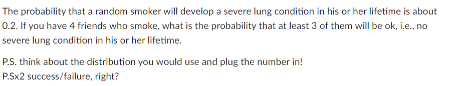 Solved The probability that a random smoker will develop a | Chegg.com