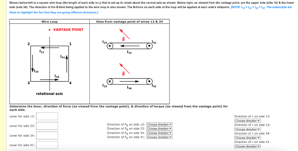 Shown below-left is a square wire loop (the length of | Chegg.com