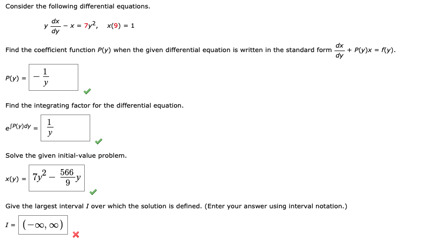 Solved Consider the following differential equations. | Chegg.com