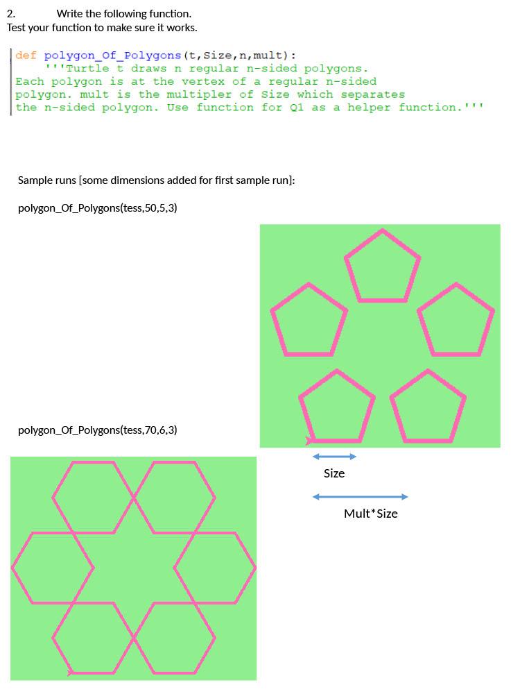 Solved 1. Write the following function. Test your function | Chegg.com