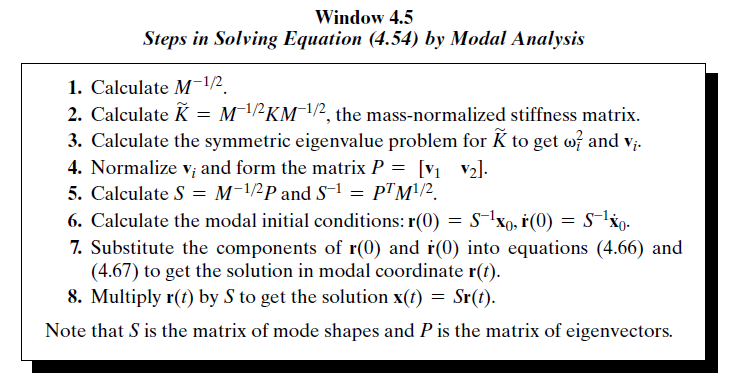 Solved Window 4.5 Steps in Solving Equation (4.54) by Modal | Chegg.com