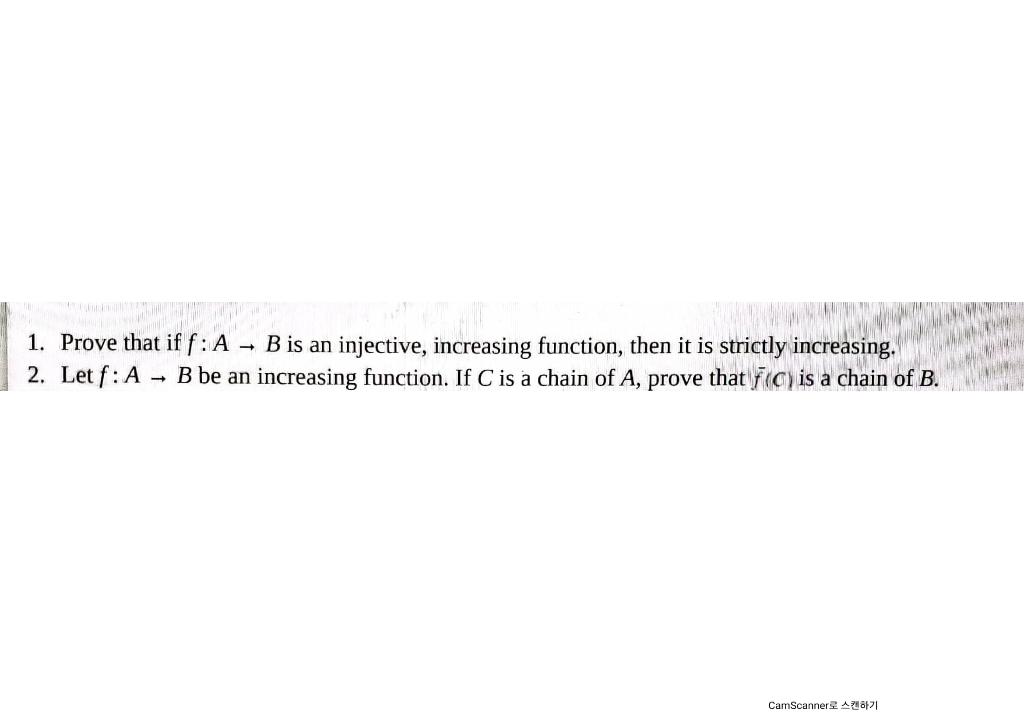 Solved - 1. Prove that if f: A - B is an injective, | Chegg.com