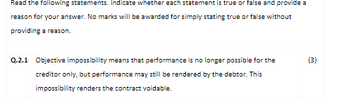 Solved Read the following statements. Indicate whether each | Chegg.com