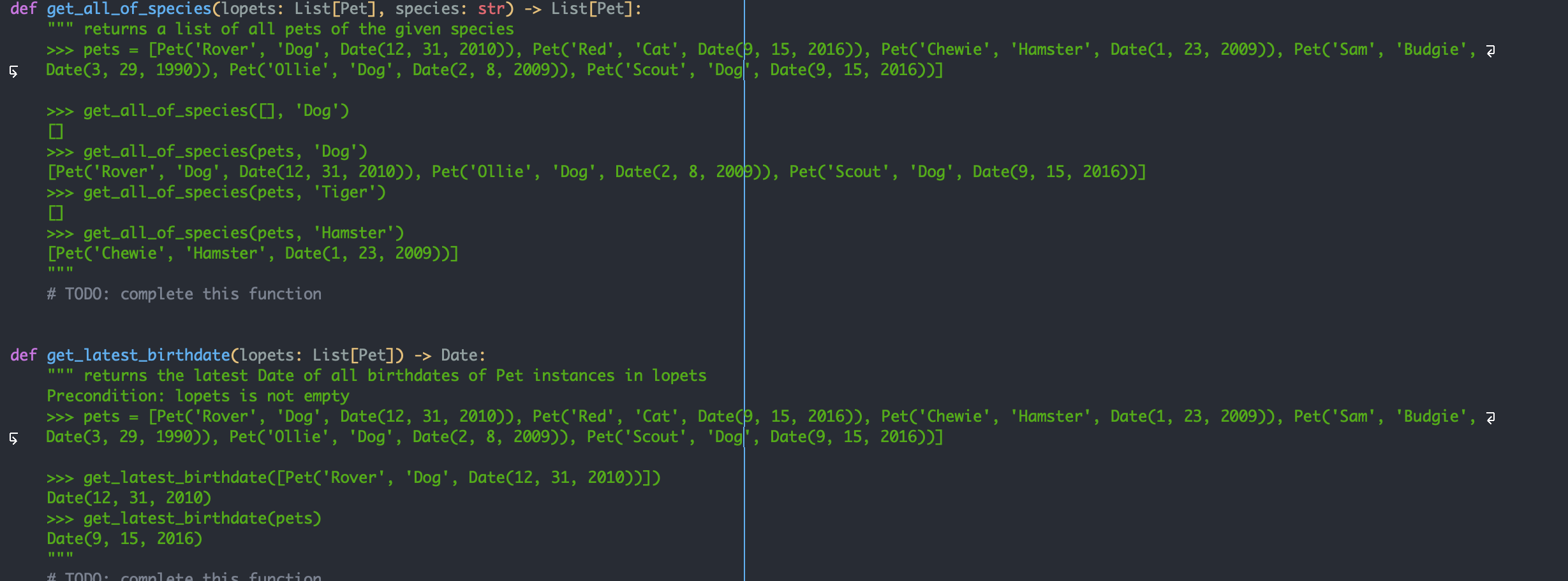 Solved complete the implementation for the functions marked | Chegg.com