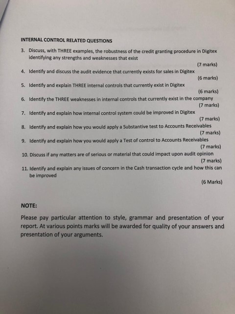 INTERNAL CONTROL RELATED QUESTIONS 3. Discuss, with | Chegg.com