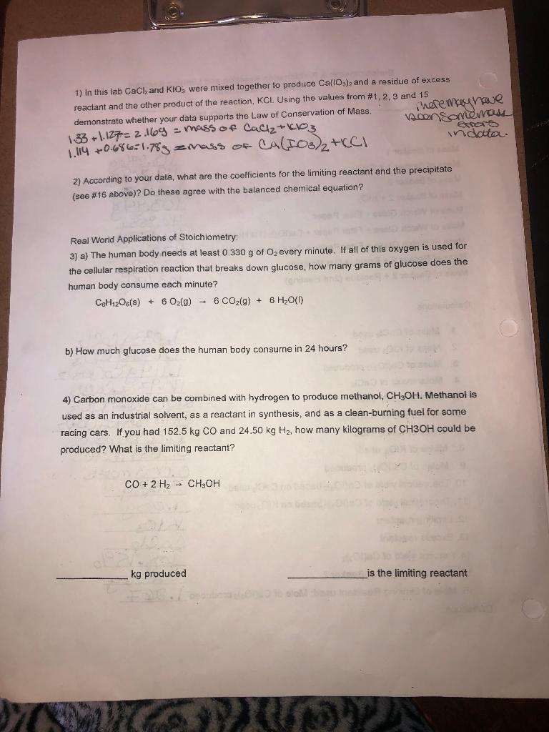 Solved Stoichiometry: A Precipitation Reaction and Limiting | Chegg.com