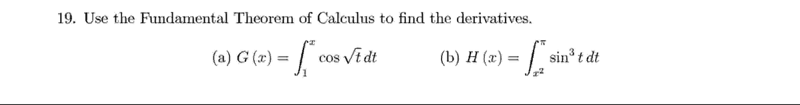 Use the Fundamental Theorem of Calculus to find the | Chegg.com