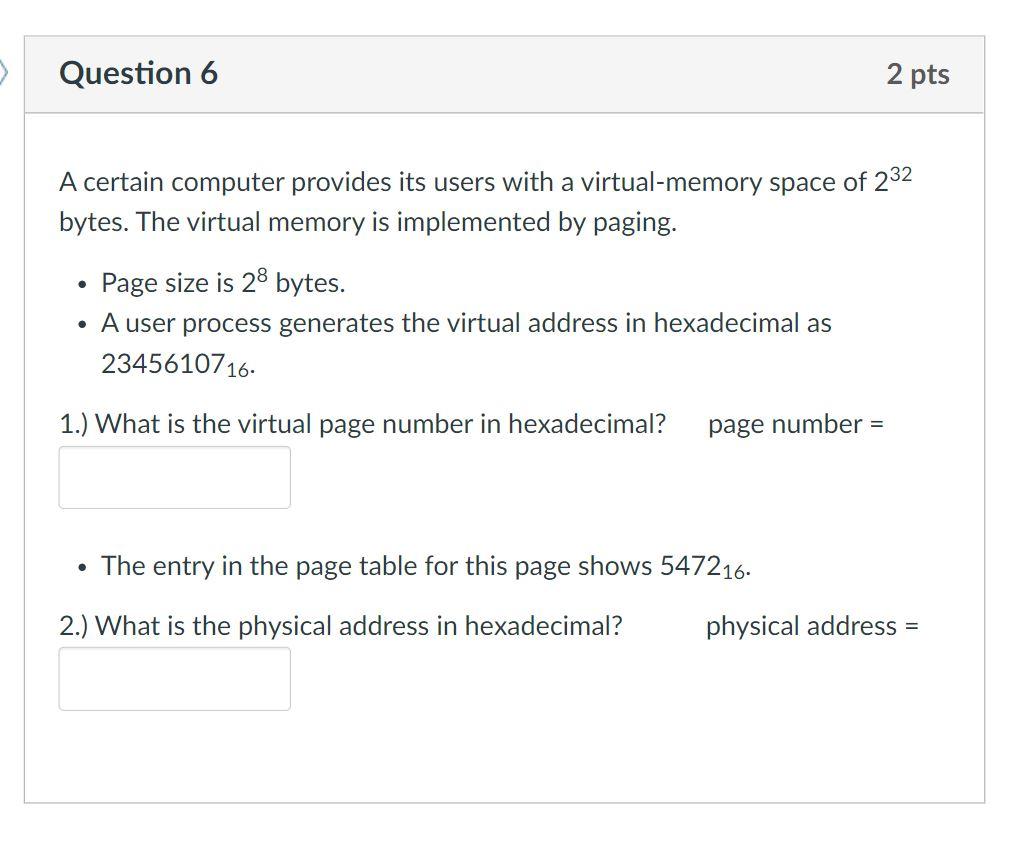 Solved A certain computer provides its users with a | Chegg.com