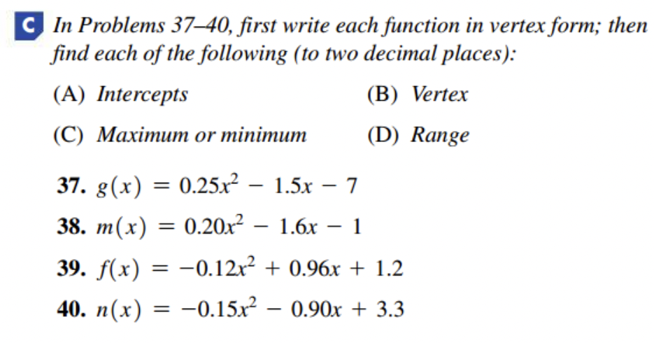 Solved In Problems 37-40, first write each function in | Chegg.com