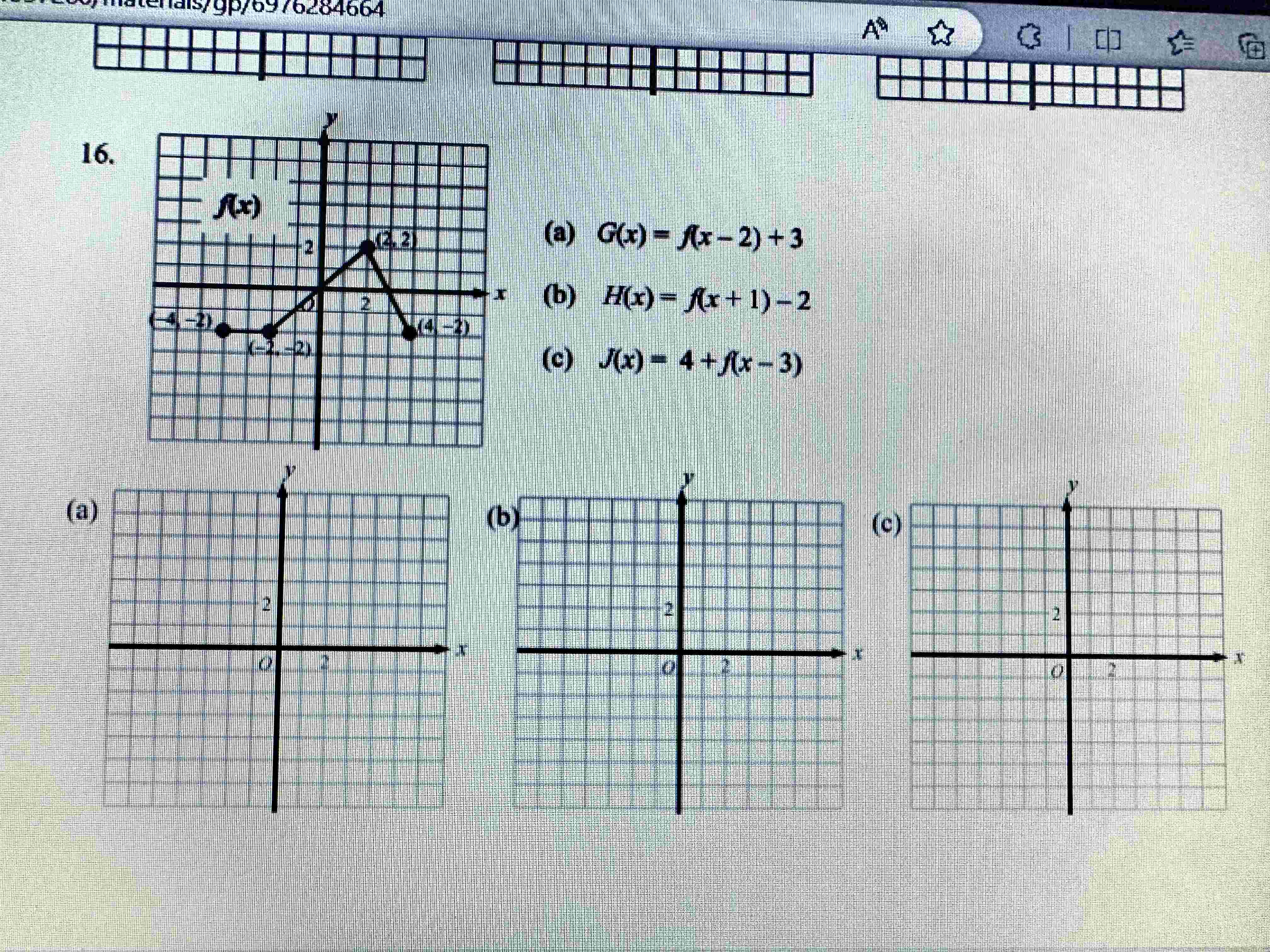 Solved Sketch each function using techniques of shifting, | Chegg.com