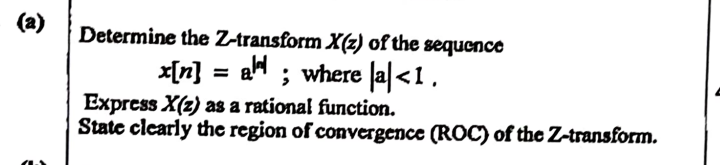 Solved Determine the Z-transform X(z) of the sequence | Chegg.com