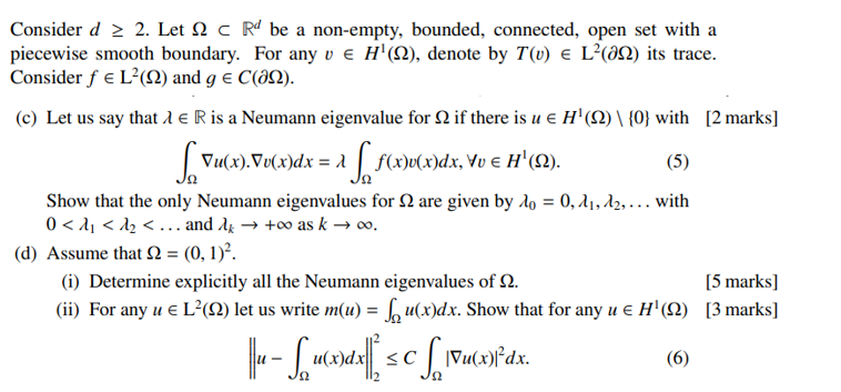 Consider d > 2. Let 2 c Rd be a non-empty, bounded, | Chegg.com
