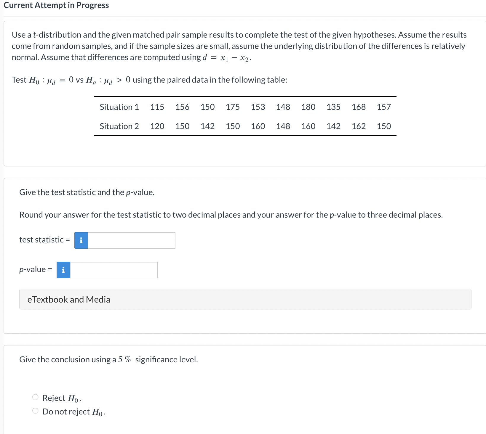 Solved Use a t-distribution and the given matched pair | Chegg.com