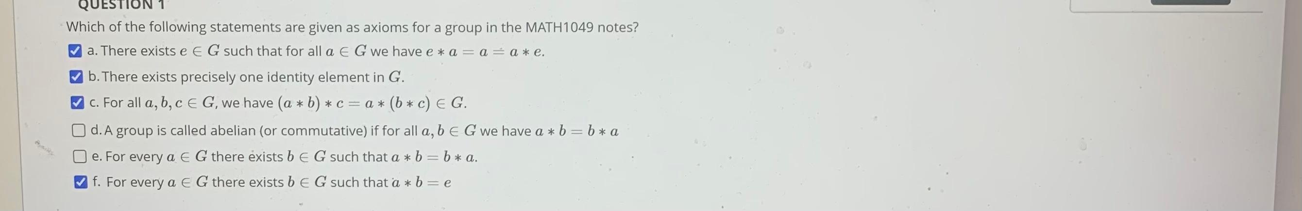 Solved Which of the following statements are given as axioms | Chegg.com