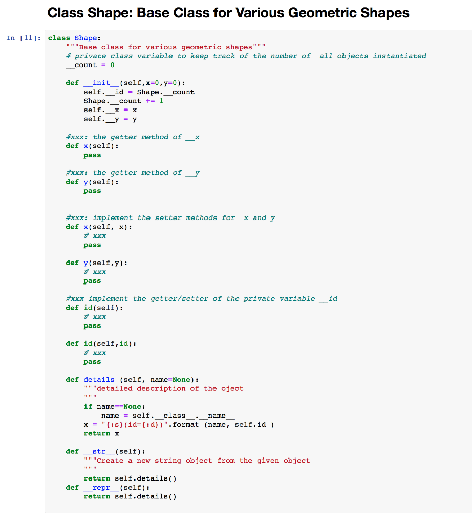 Solved HW#4.1: Python Class and Object-Oriented Programming | Chegg.com